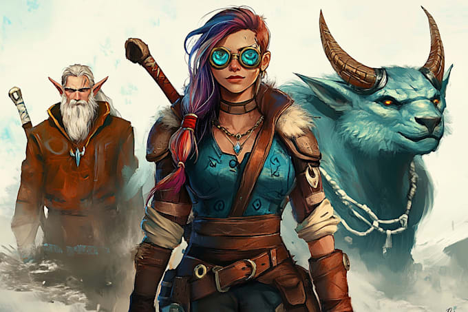 Draw 2d game art, 2d dnd art book, fantasy art character by Preoriot8 ...