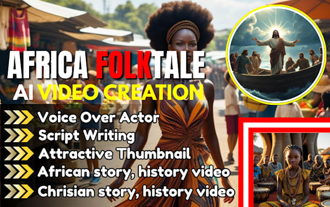 Create engaging ai animation african folktale story american christian ...