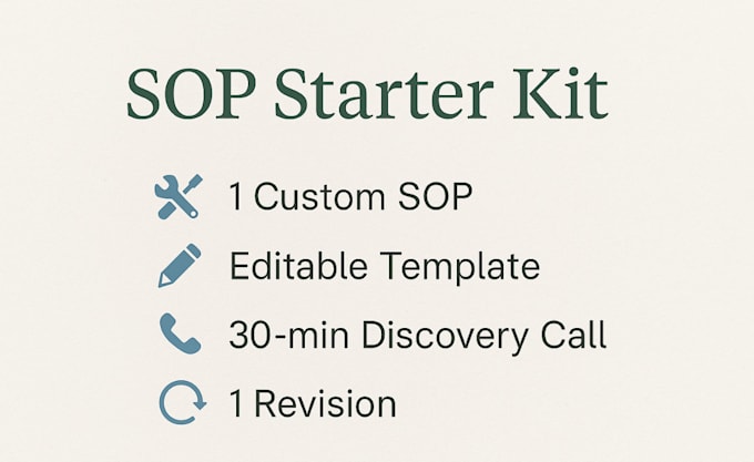 Create a custom sop starter kit your team will actually use by Be3llis ...