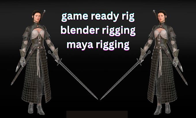 Do 3d character rigging for blender, mixamo, maya, unity, ue5, game ...