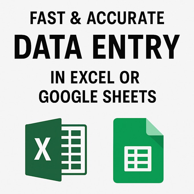 Do fast and accurate data entry in excel or google sheets by Skaur020 ...