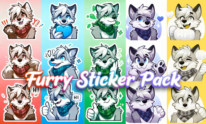 Draw furry telegram sticker, animated furry nsfw character crypto ...
