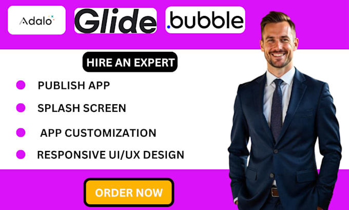 Build a no code mobile or web app using bubble adalo or glide mvp saas by Sarahwilliams46 | Fiverr