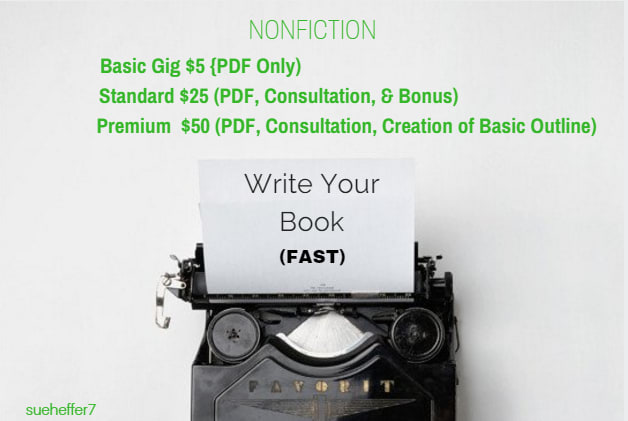 Teach you how to write a book fast by Sueheffer7 | Fiverr