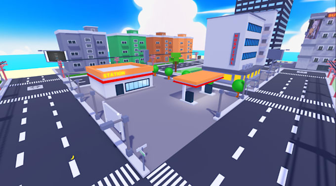 Create realistic roblox low poly map tycoon map environment design by ...