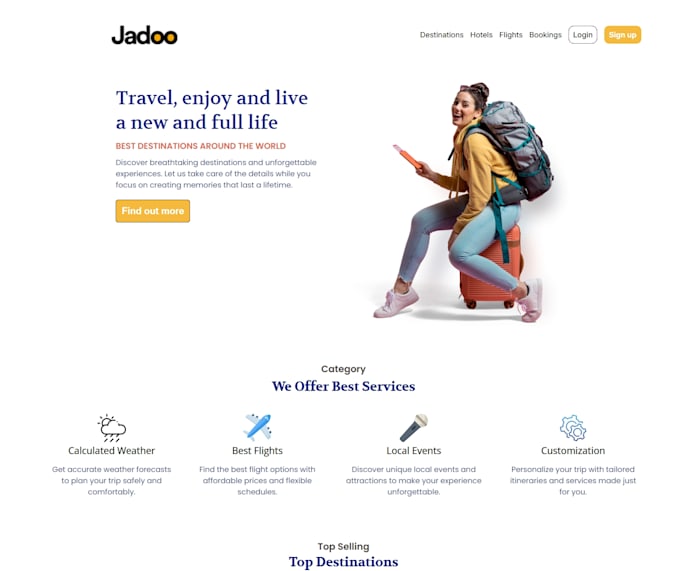 Create a modern and responsive static landing page by Notmayco | Fiverr