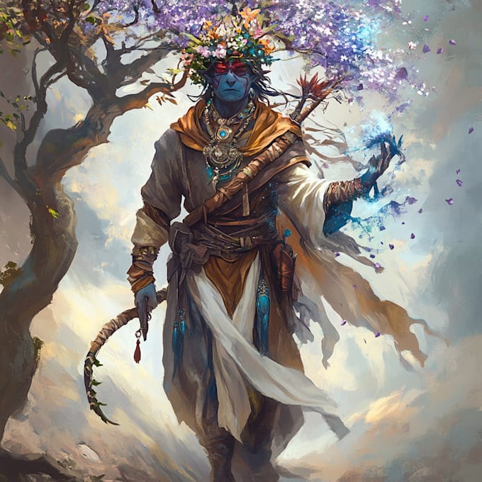 Create a unique original dnd fantasy character art by Zetagre | Fiverr