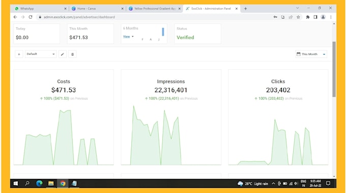 Setup and optimize native ads taboola, exoclick by Skymotion11 | Fiverr