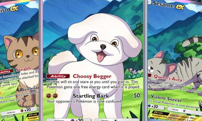Make high quality pokemon tcg style artwork for your pokemon fakemon ...