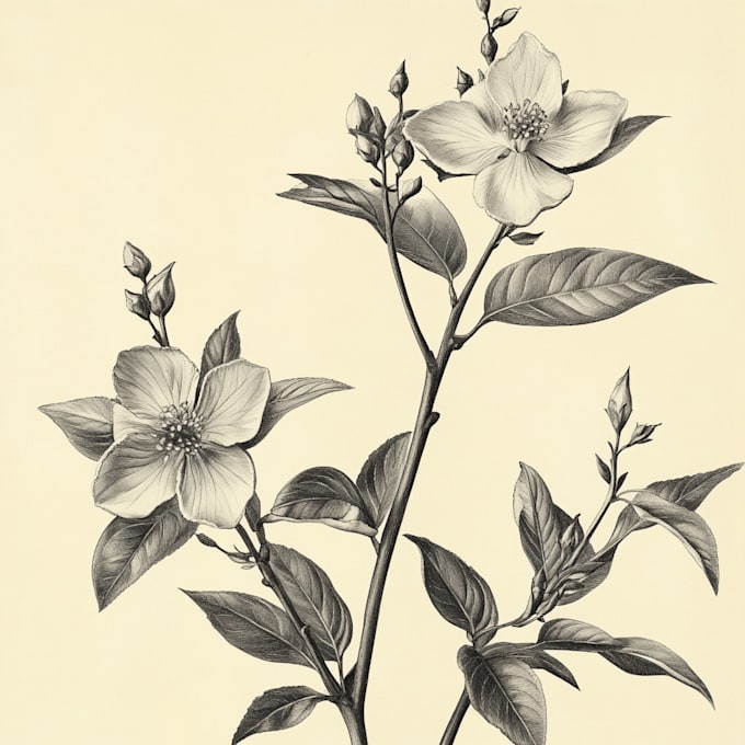 Create a realistic botanical drawing by Caleb_mayer | Fiverr
