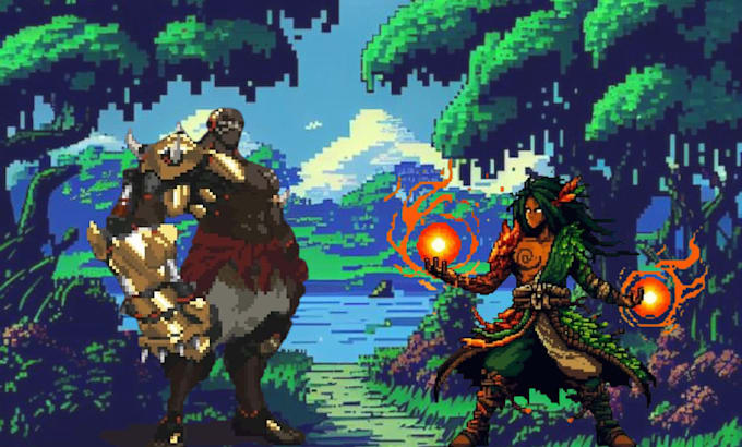 Draw pixel sprite pixel art animations pixel art background pixel game ...