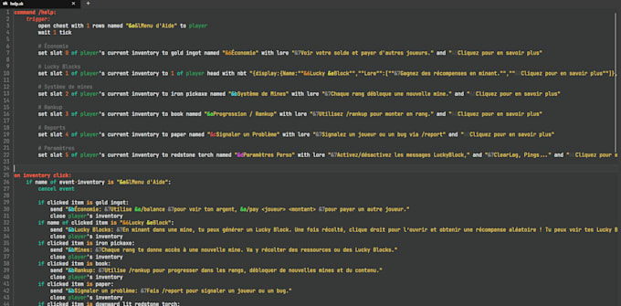 Create custom minecraft skript for your server by Weaful | Fiverr
