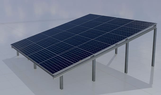 Design professional solar pv structure with 3d cad modeling,2d drawing ...