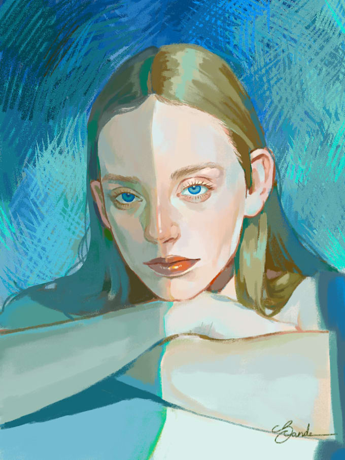 Draw semi realistic digital portraits by Ssande_ | Fiverr