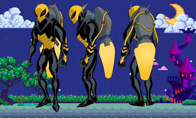 Design and draw custom fakemon, pokemon, character art, sprite ...