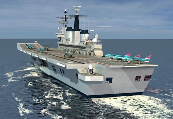 3d ship model 3d yacht warship uss missouri hms invincible model ...