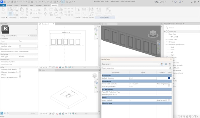 Do revit parametric family and detailed modeling by Sepehr_nejati | Fiverr