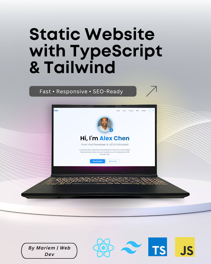 Create a static website or landing page by Mariembenali | Fiverr