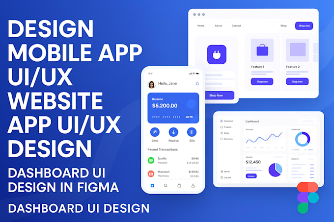 Design mobile app ui ux, website app ui ux design, dashboard ui design in figma by Cinevivo | Fiverr