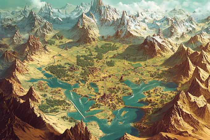 Create a fantasy atlas map, vector world map by Jakobesingleto | Fiverr