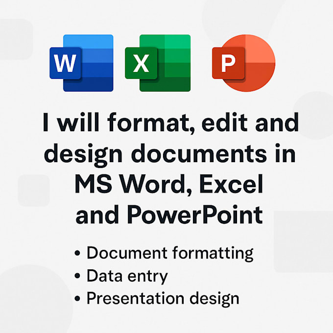 Format edit and design in ms word excel and powerpoint by Mallepuvijay ...