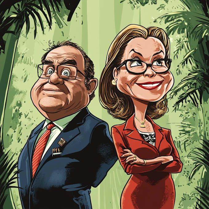 Hand draw political cartoons illustrations by Bakerarmon | Fiverr