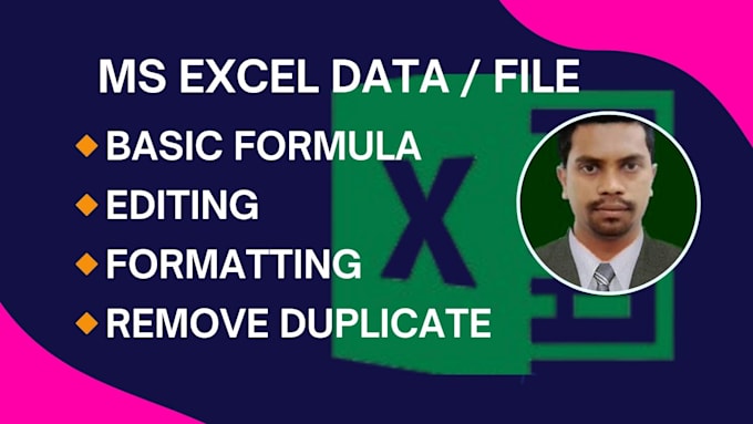 Do basic formula, editing, formatting, data cleaning, excel by Mhasan32 | Fiverr