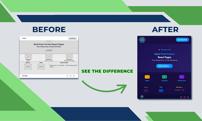 Build and design responsive react landing pages and web apps by Jarryd_oneill | Fiverr
