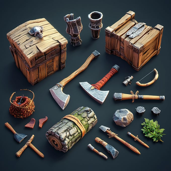 Draw game art props, objects in 2d art by Singleton10 | Fiverr