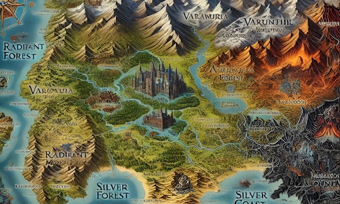 Do custom vector map design for event city rv paak campground dnd ...