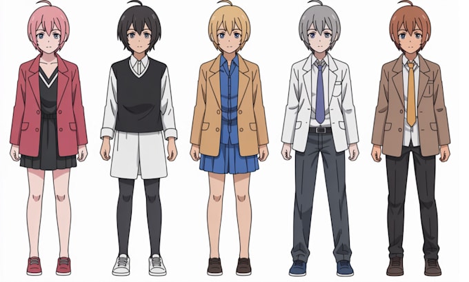 Draw visual novel anime character sprites by Cadcraftco2 | Fiverr