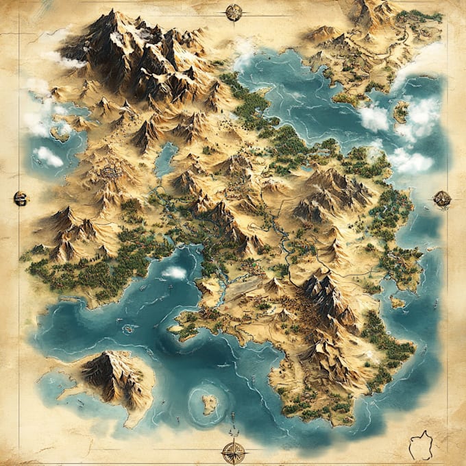 Do fantasy world map design or custom game map by Inkfulmind | Fiverr