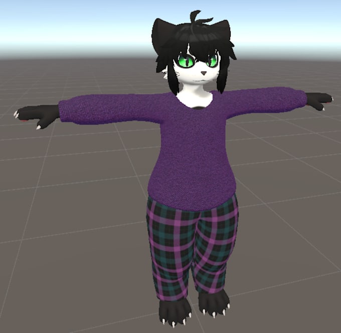 Vtuber model commission, custom vrchat vtuber avatar, clothing for ...