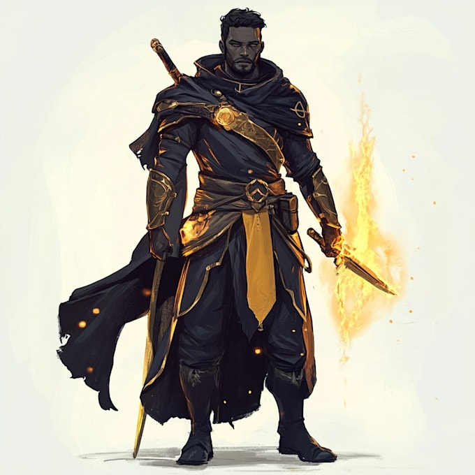 Make a awesome dnd character art and dnd character art by Leandriclark ...