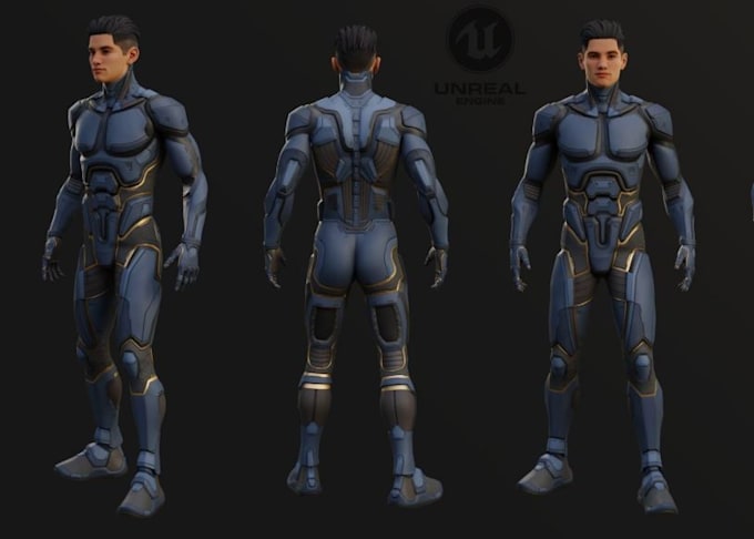 Warrior 3d model,ue5 character design,4k texture,rig3d unity,2d to3d model, aaa by Opemond | Fiverr