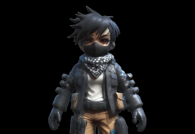 Model stylized 3d cartoon anime characters, 3d anime creatures rigging ...