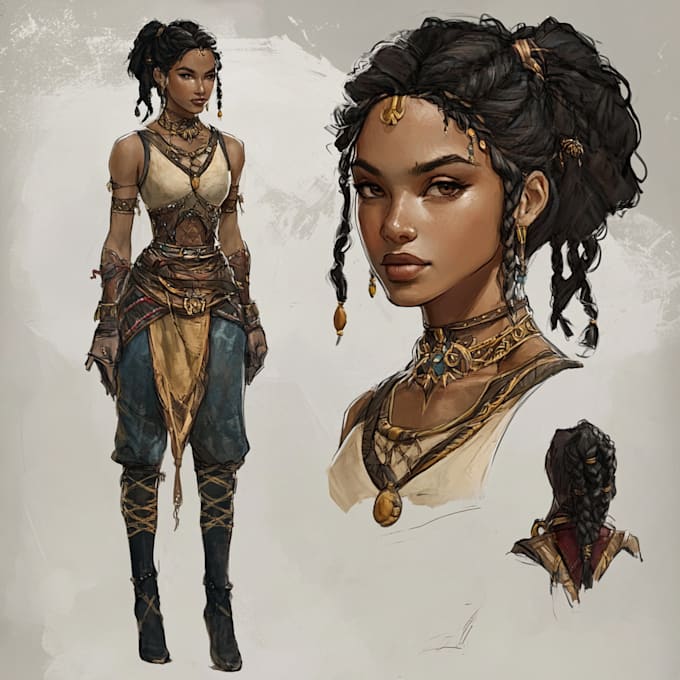 Make character design and concept art by Theunisen | Fiverr