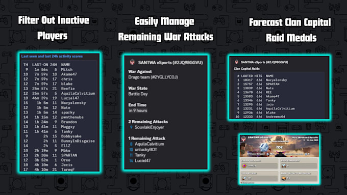 Build a custom clash of clans discord server for clan management by ...