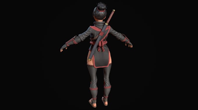 Design 3d character model, anime character, stylized, clean topology ...