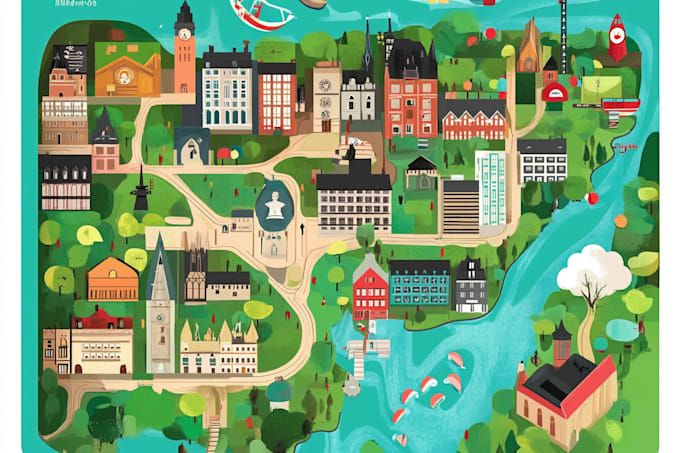 Create vector map, city map, site map, event map in illustrator by ...