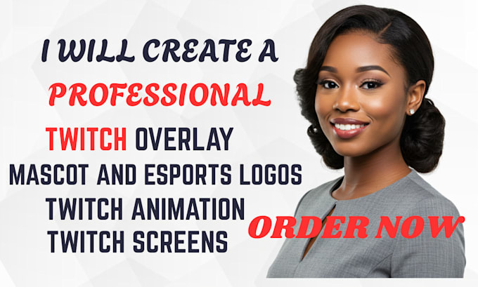 Design twitch scene, twitch overlay, animated overlay, 3d stream logo ...