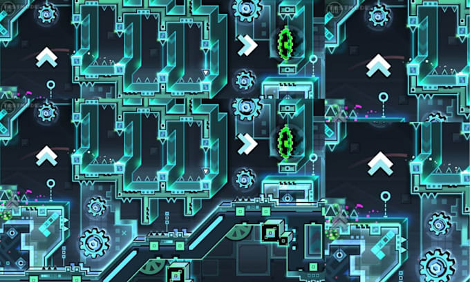 Design solo geometry dash layout with modern style deco custom texture ...