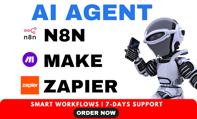 Automate your business with ai agents using n8n, make, and zapier by Ghl_ortins | Fiverr
