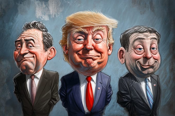 Draw political caricature and cartoon by Ummaubelo | Fiverr