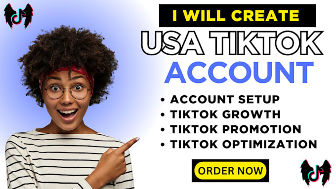 Create tiktok account usa tik tok account setup tiktok account management by Alesxislove | Fiverr
