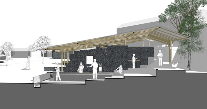 Do sectional perspective, axo, diagram renderings by Anjanajude | Fiverr