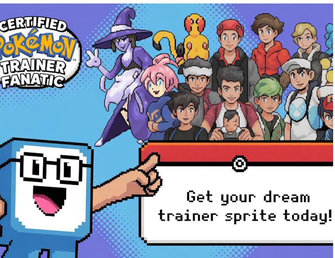 Make pokemon trainer sprites in pixel art by Team_see | Fiverr
