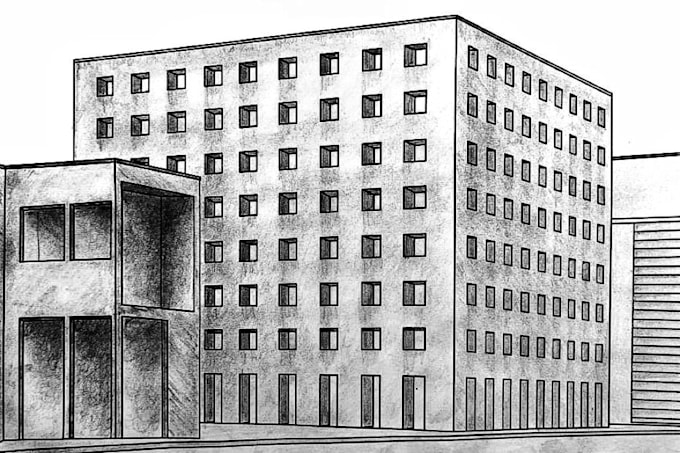 Autocad drawing with physical model and hand sketches by ...