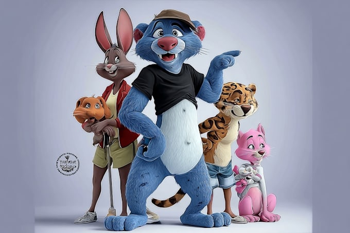 Create animals cartoon illustrations by Marelizuoit | Fiverr