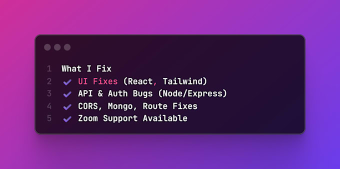 Fix react js or node js bugs and errors in 1 day by Ajaydattu | Fiverr Fix react js or node js bugs and errors in 1 day by Ajaydattu | Fiverr